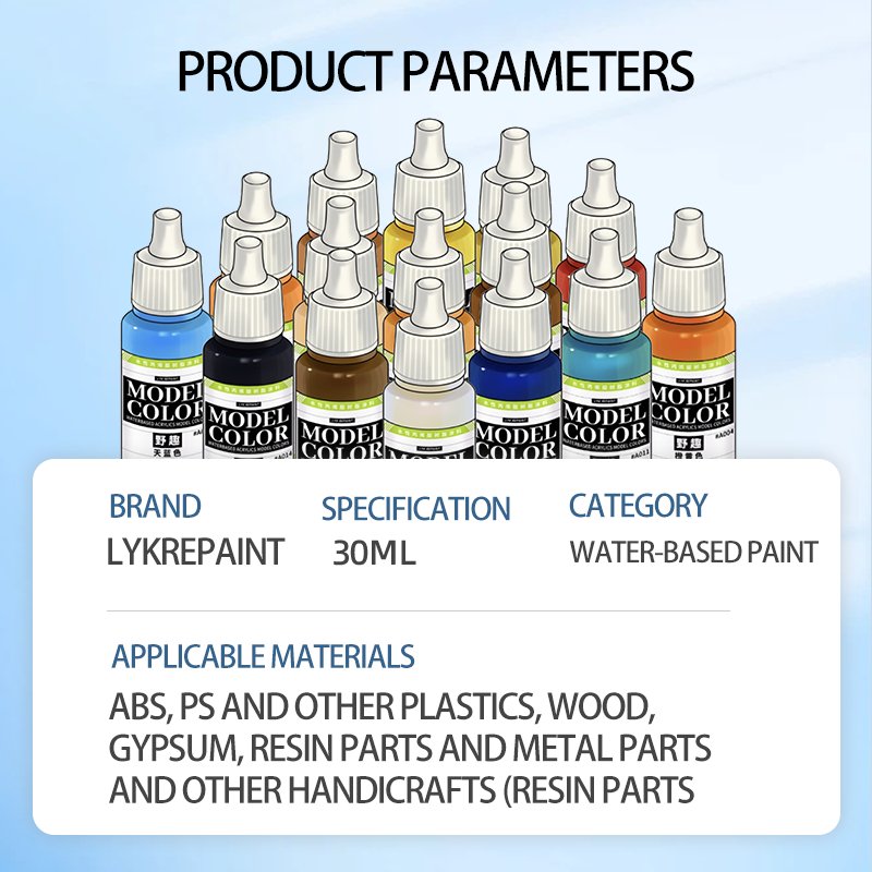 Lykrepaint Wild water-based paint repaint comic color series A001-A014 – Lyk Repaint