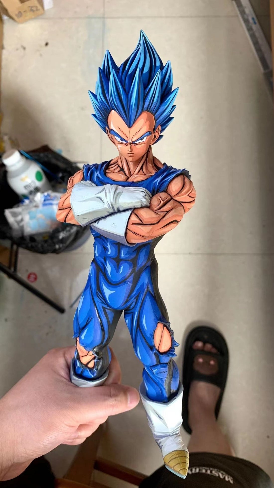 Vegeta Blue Figure with Comic Color Effect - Dragon Ball Anime Coating ...