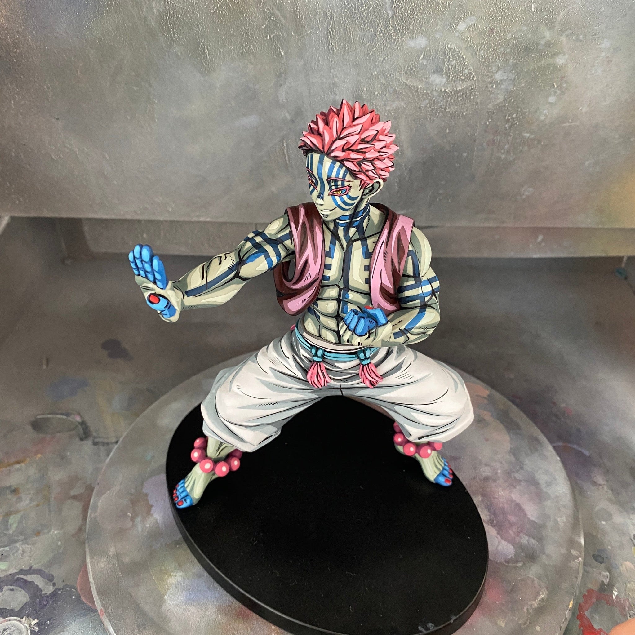 Repaint 2D akaza figure-Demon Slayer: Kimetsu No Yaiba-akaza – Lyk Repaint