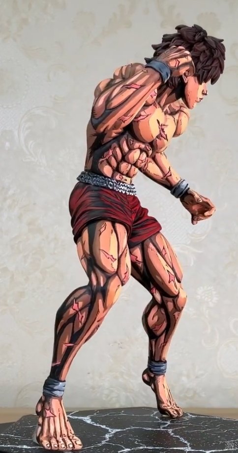 Baki Hanma Figure with Repainted 2D Comic Colors – Lyk Repaint