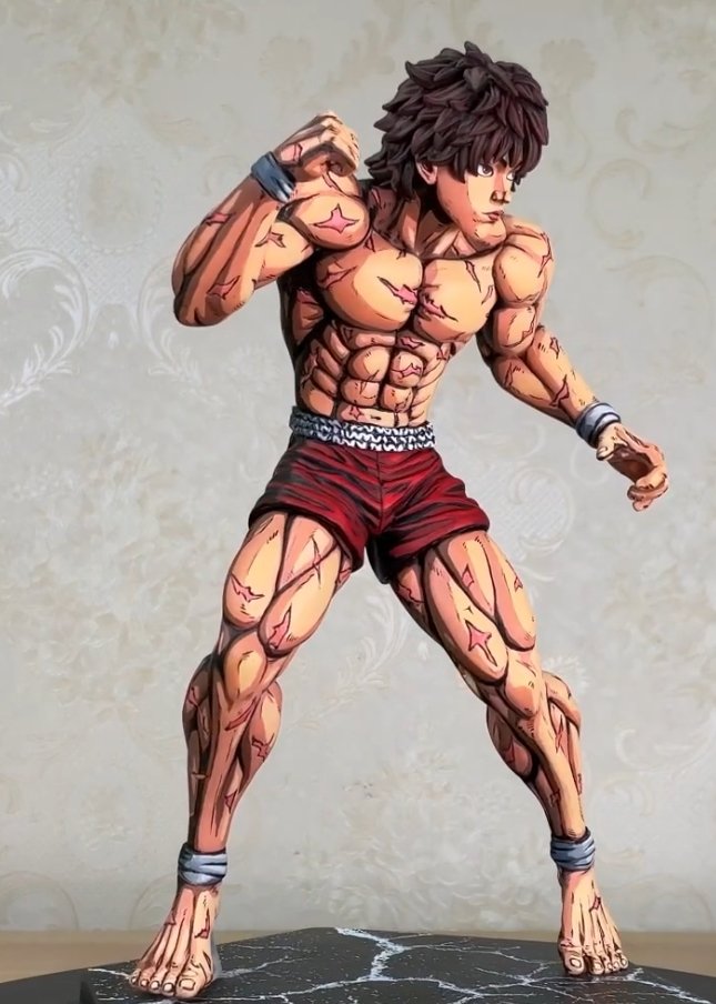 Baki Hanma Figure with Repainted 2D Comic Colors – Lyk Repaint